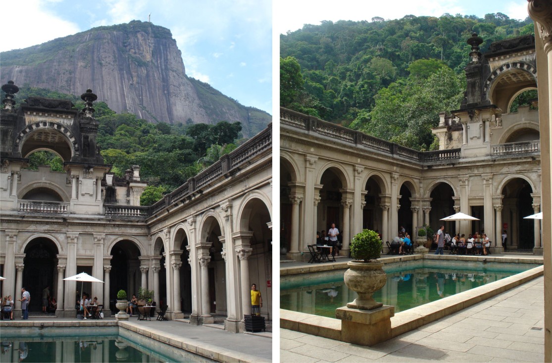 Vista do pátio central do Palacete do Parque Lage – Foto Lulu Andrade